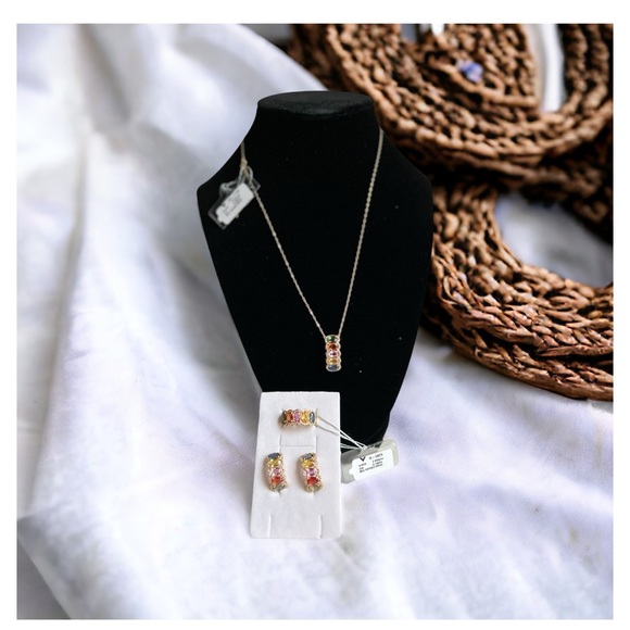Jewelry | Multicolor Gemstone 18k Japan Gold Jewelry Set | Poshmark